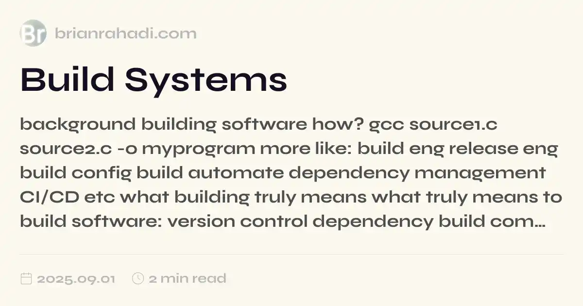 Build Systems